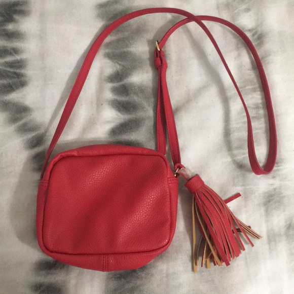 Bags | New Red Mini Cross Body Bag With Tassel Zipper | Poshmark